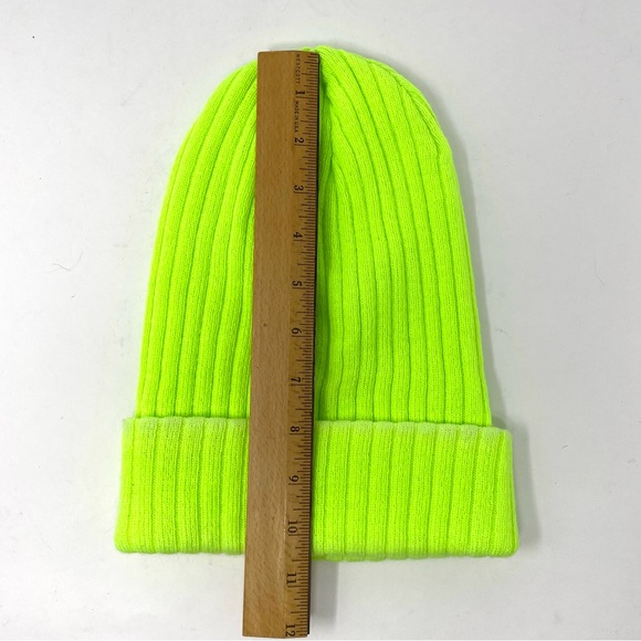 Accessories | Neon Green Knit Cap Nwot | Poshmark